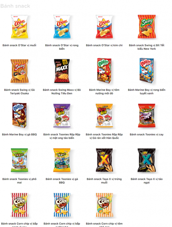 Full các loại bánh của Orion sản xuất bán chạy 2021